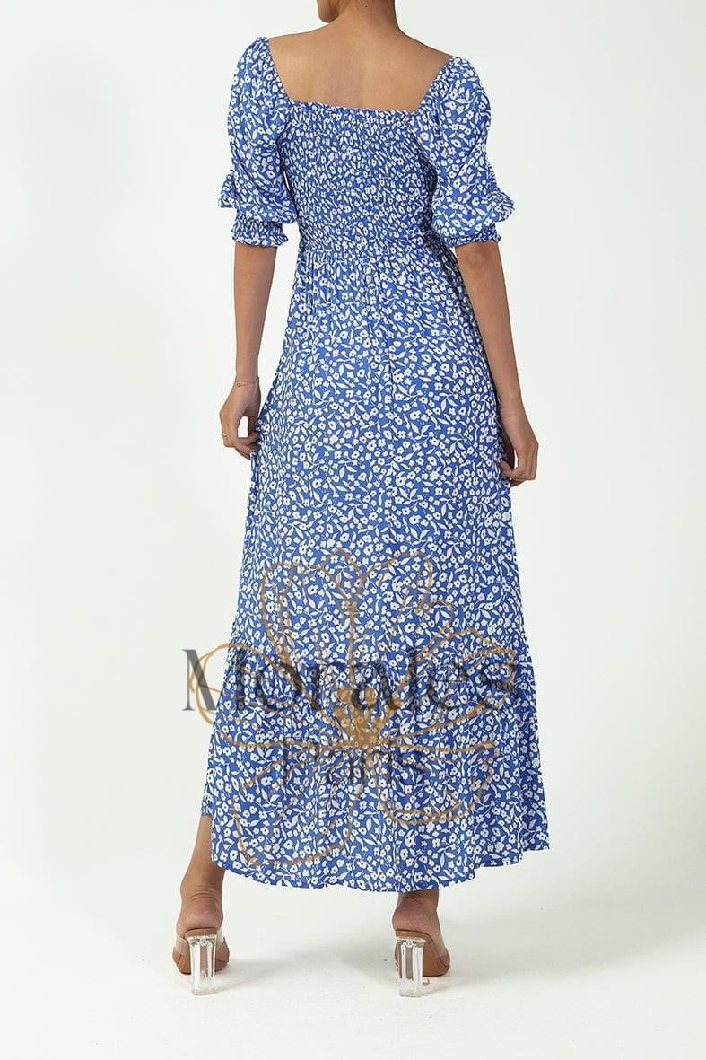 Robe Bohème Fleurie Col Carré en livraison gratuite | Économisez 30% ...
