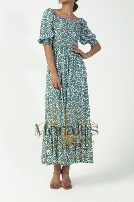 Robe Bohème Fleurie Col Carré en livraison gratuite | Économisez 30% ...